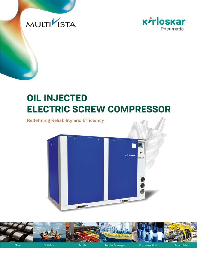 Oil Injected Screw Compressor Catalogue | PDF