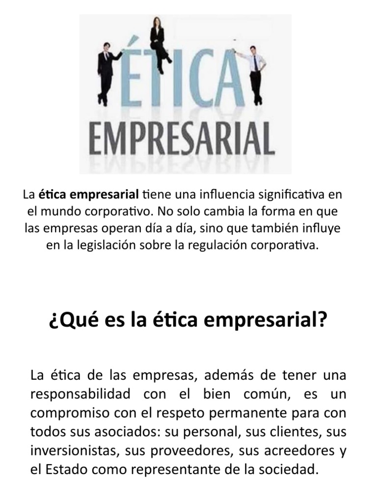 Etica Empresarial | PDF | Moralidad | Corporaciones