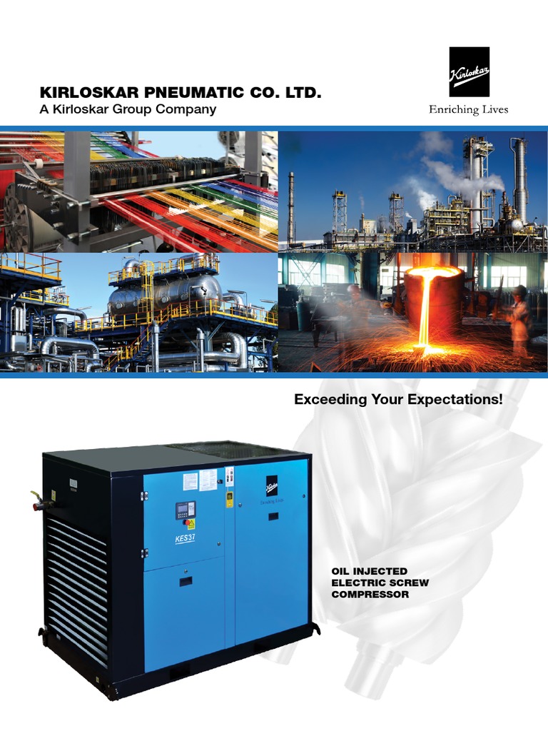 Kirloskar Air Compressor | PDF | Manufactured Goods | Mechanical ...