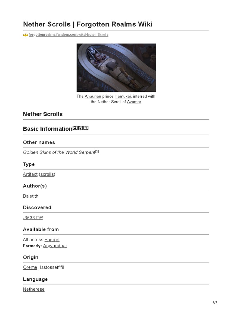 Nether Scrolls wiki guide to ancient magic | PDF | Ed Greenwood ...