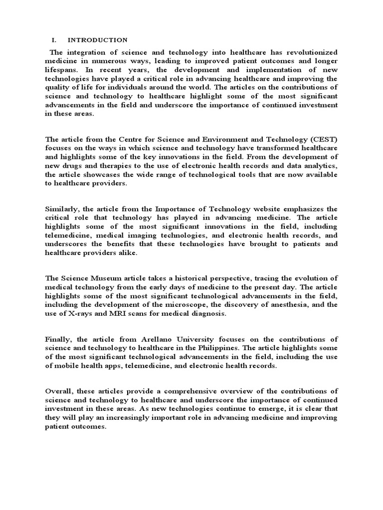 STS Reaction Paper | PDF | Electronic Health Record | Health Care