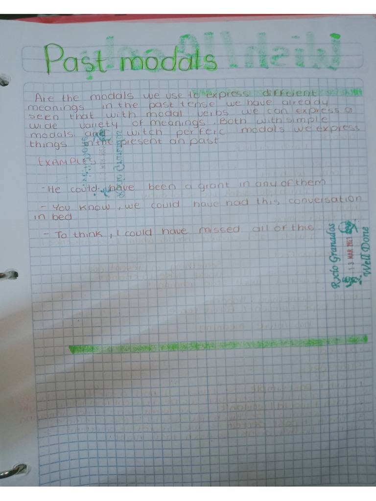 Past Modals 1 PDF | PDF