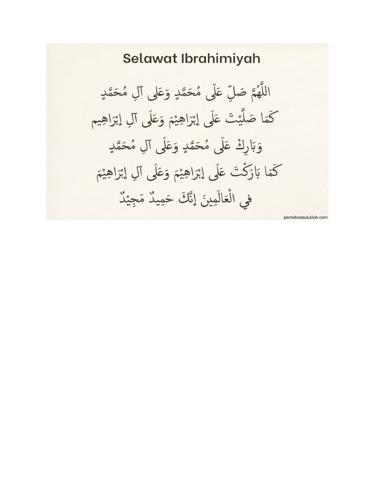 Selawat 4 Ibrahimiyah | PDF