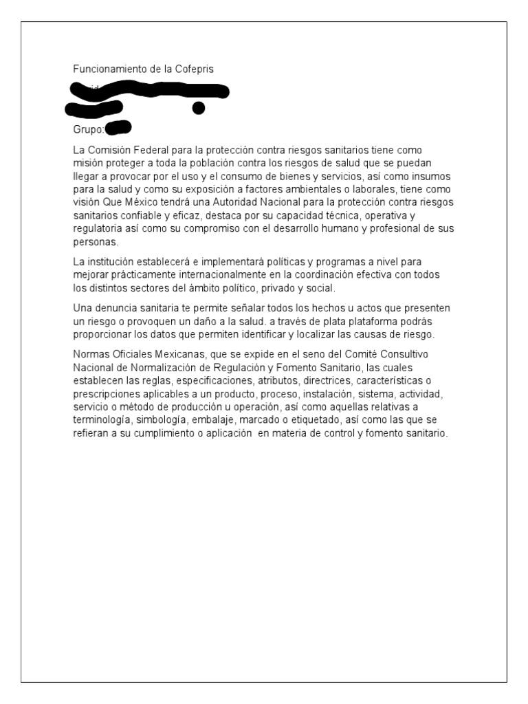 Cofepris | PDF | Negocios | Ciencias sociales