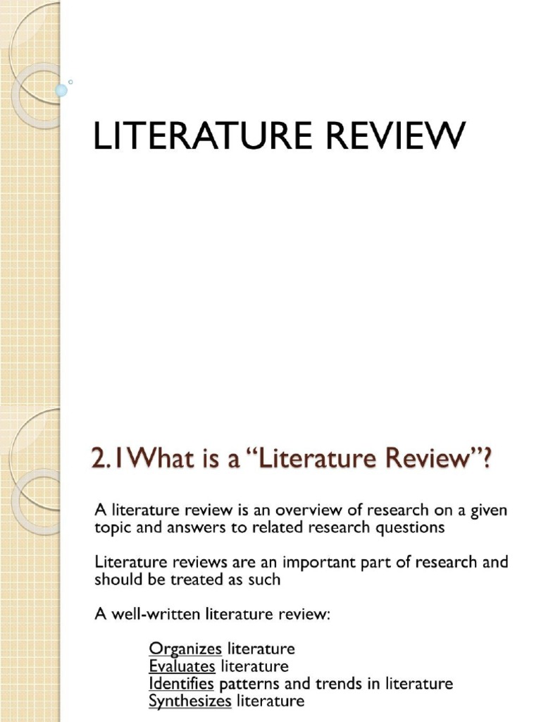 LIterature Review | PDF