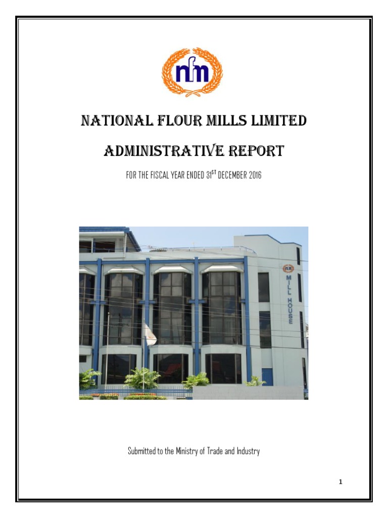 NFM Administrative Report 31dec16 | PDF | Expense | Flour