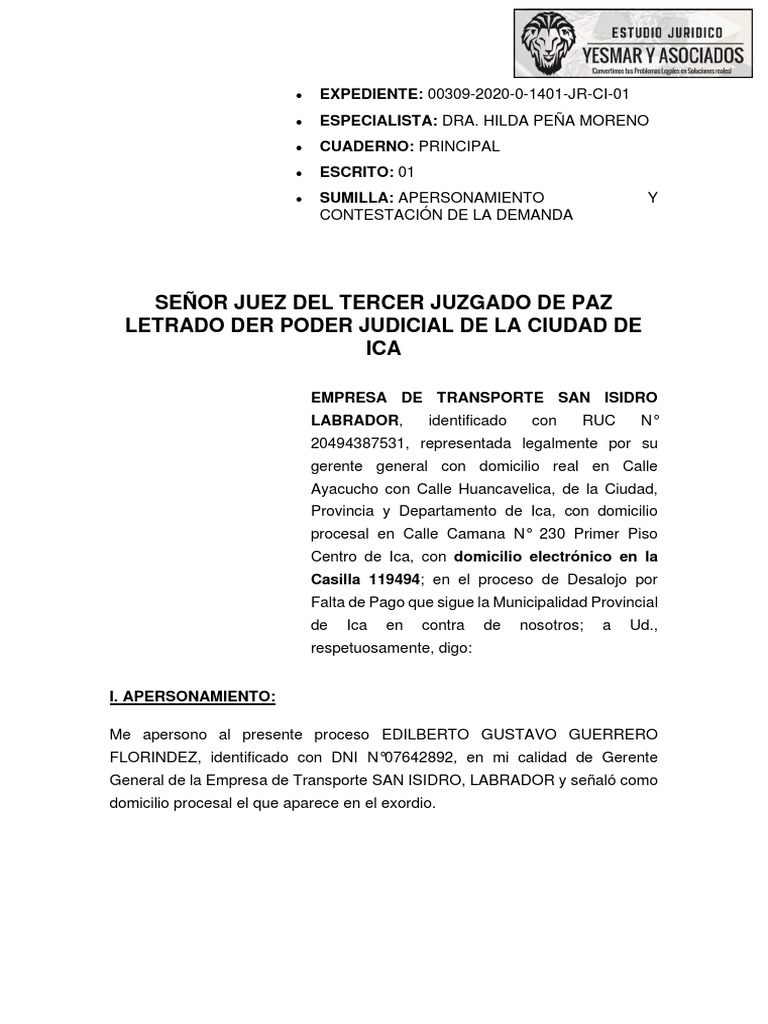 Proceso de Desalojo | PDF | Justicia | Crimen y violencia