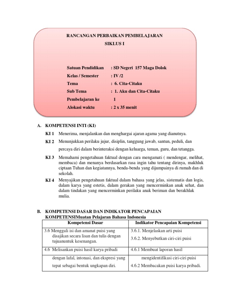 Siklus 1 PKP 1 | PDF