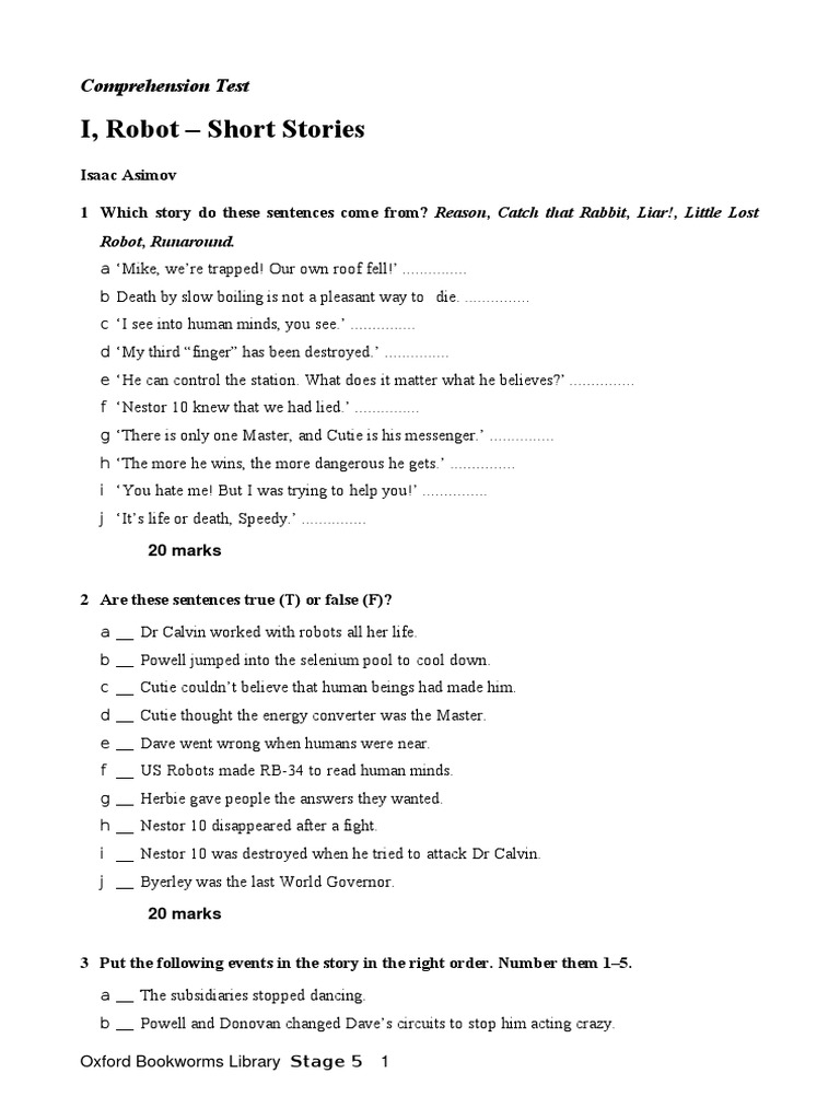 I Robot Short Stories 7 PDF Free | PDF