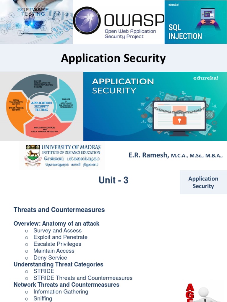 Application Security - Unit 3 PDF | PDF | Security | Computer Security Application Security - Unit 3 PDF | PDF | Security | Computer Security
