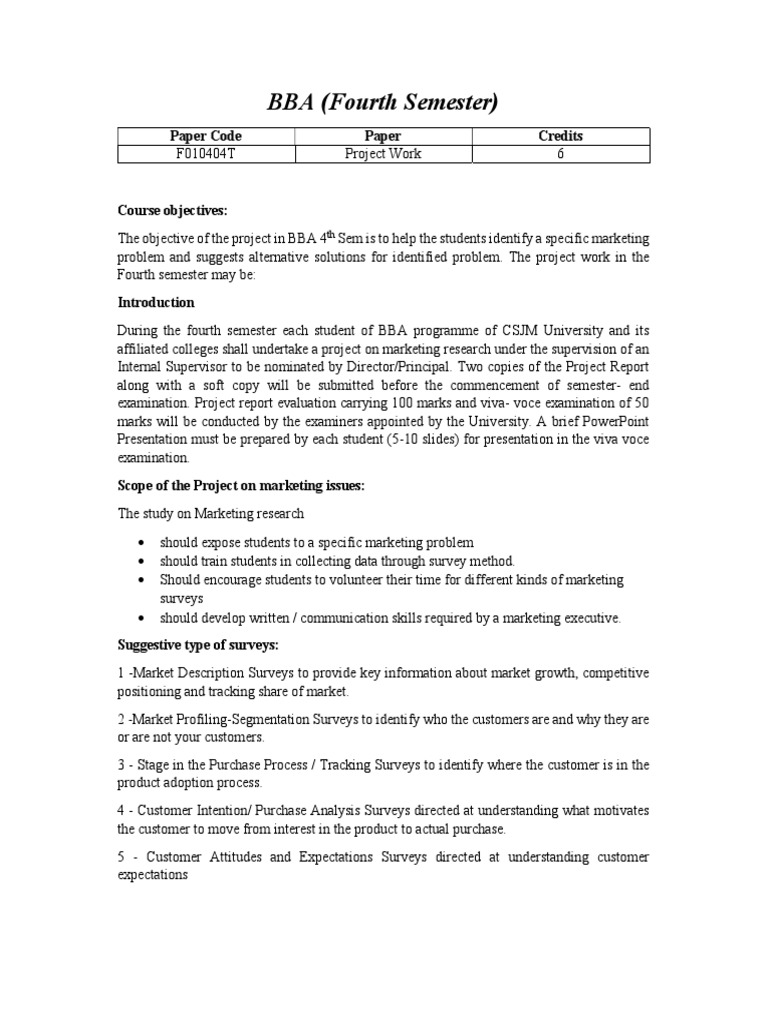 Bba Sem 4 Project Guidelines Nep | PDF | Brand | Product (Business)