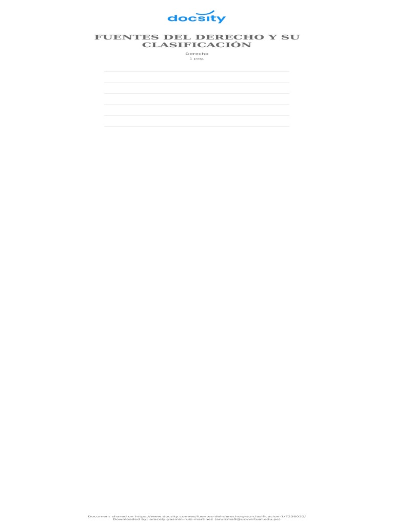 Docsity Fuentes Del Derecho y Su Clasificacion 1 | Descargar gratis PDF ...