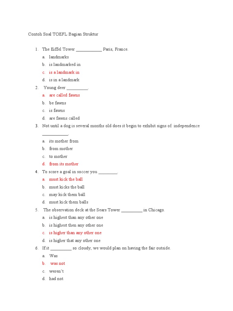 Contoh Soal TOEFL | PDF | Taxes | Adjective