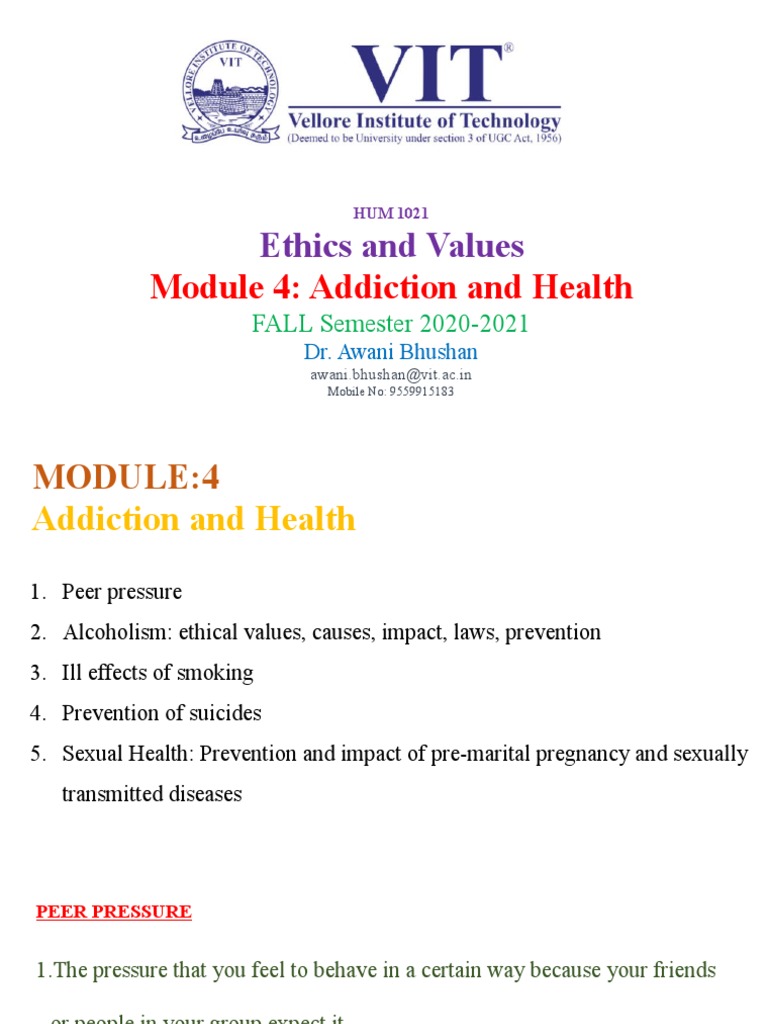 Module 4 - Addiction and Health | PDF | Sexually Transmitted Infection ...