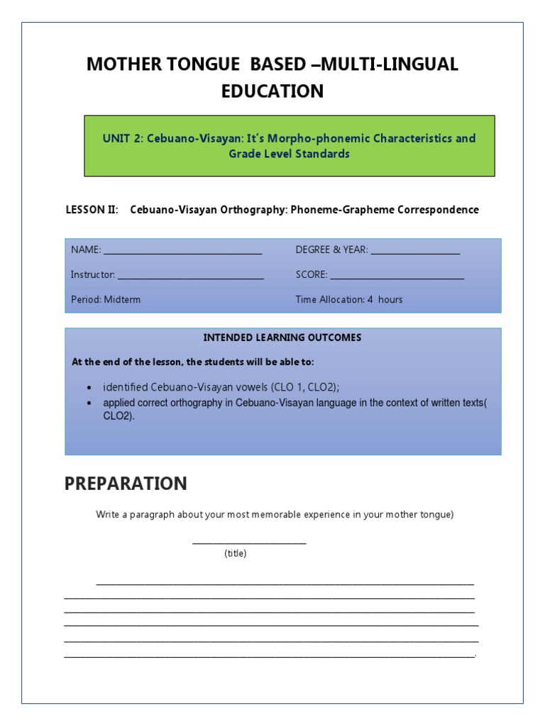 MTB-MLE Course Pack UNIT 2 (MIDTERM) | PDF