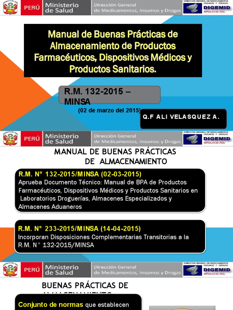 Digemid Buenas Pract Alamacen | PDF | Farmacéutico | Medicamentos con receta