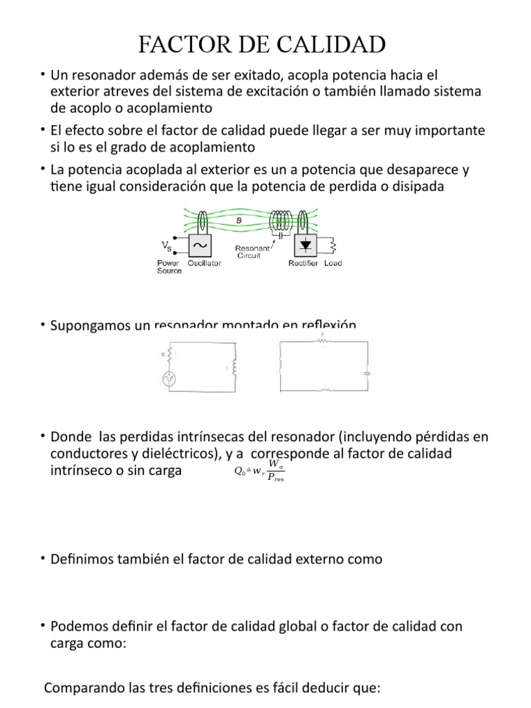 Factor de Calidad | PDF