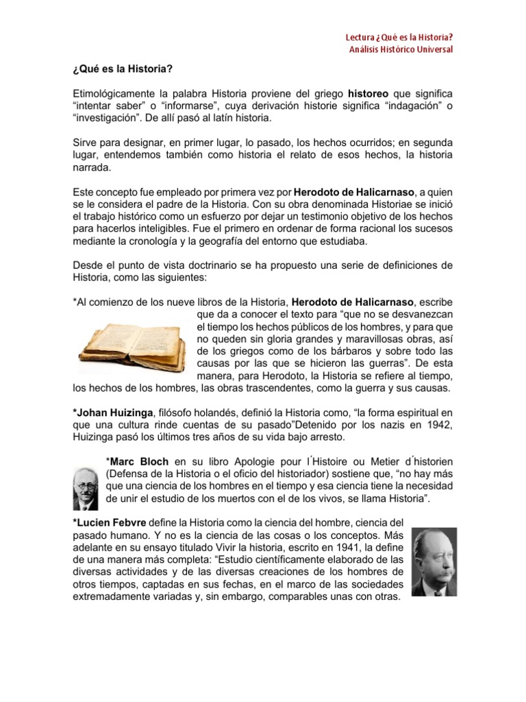Qué Es La Historia | PDF | Science | Historiografía
