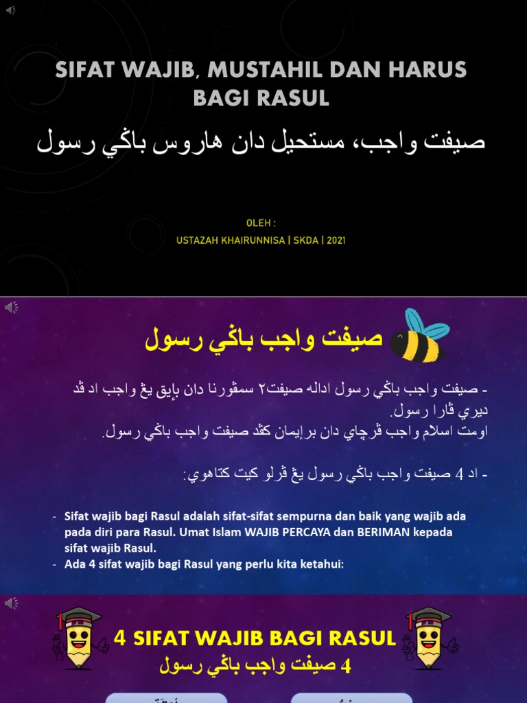Sifat Wajib, Mustahil Dan Harus Rasul - BL | PDF
