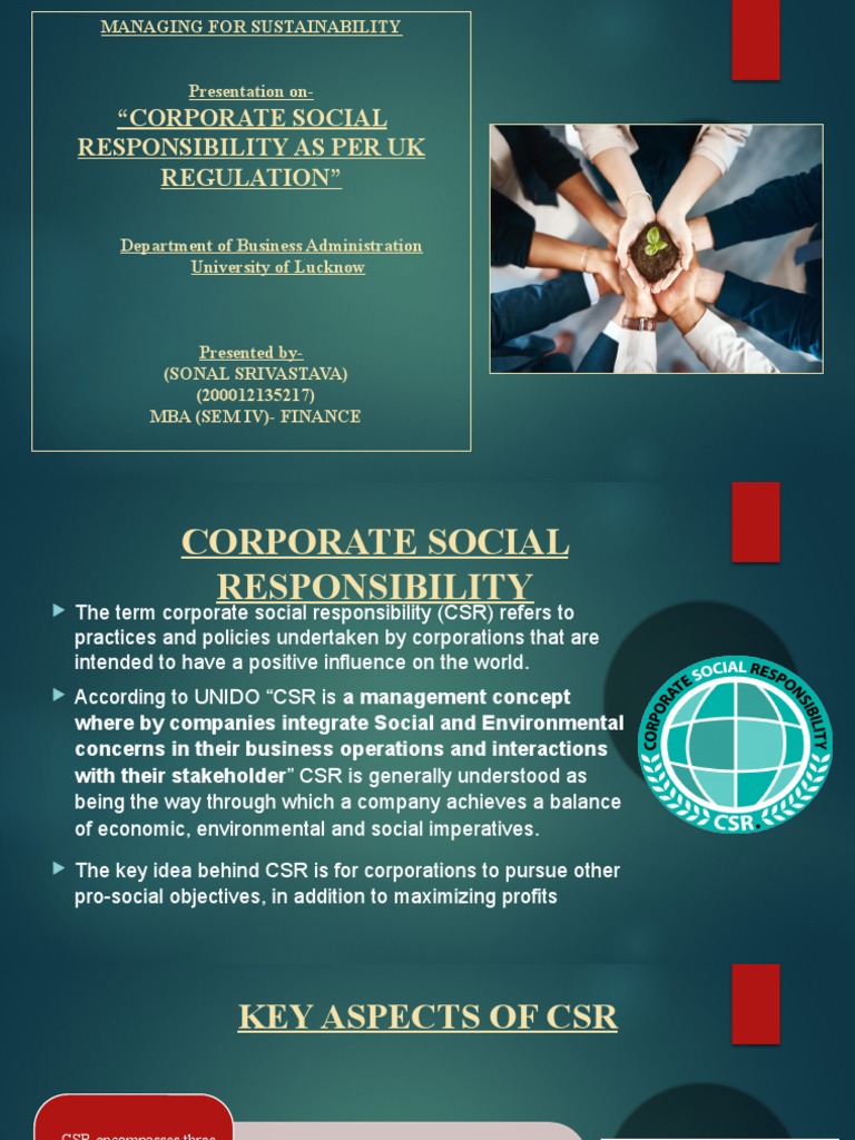 CSR As Per UK Regulations-1 | PDF | Corporate Social Responsibility ...