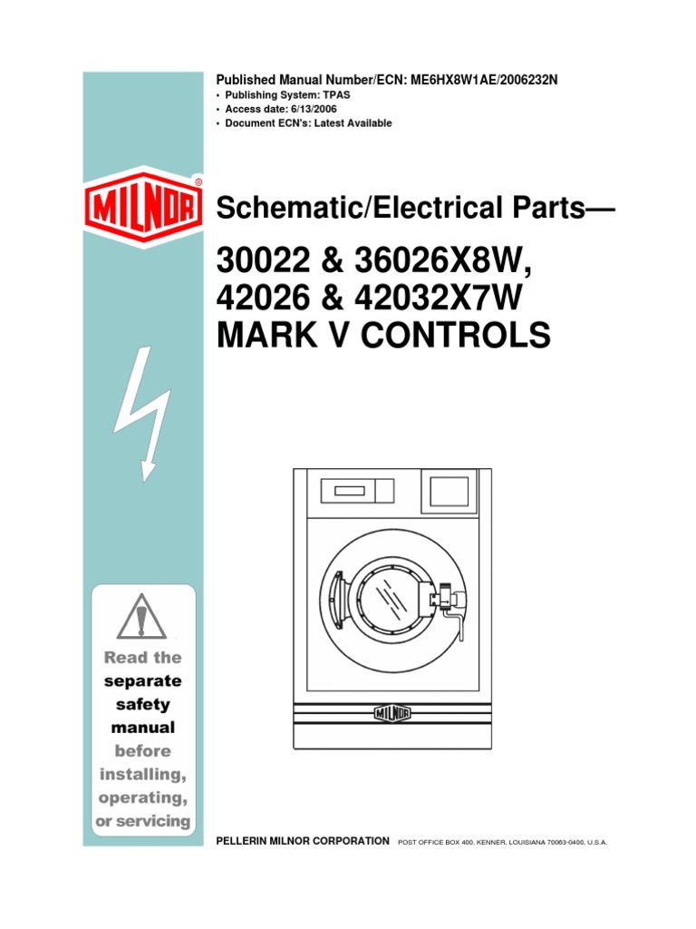 Milnor Washer Electrical Components PDF | PDF
