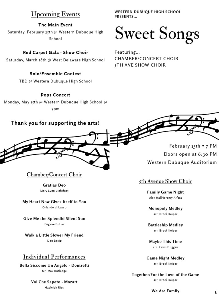 Bifold Winter Concert Program | Download Free PDF | Vocal Music