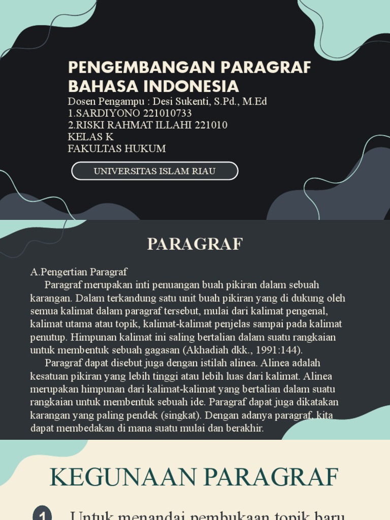 PENGEMBANGAN PARAGRAF Ok | PDF | Seni & Disiplin Bahasa | Kajian Bahasa Asing