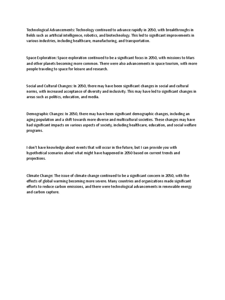 Year 2050 | PDF