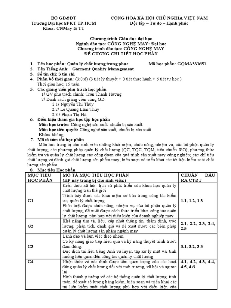 16-Quan Ly Chat Luong Trang Phuc | PDF