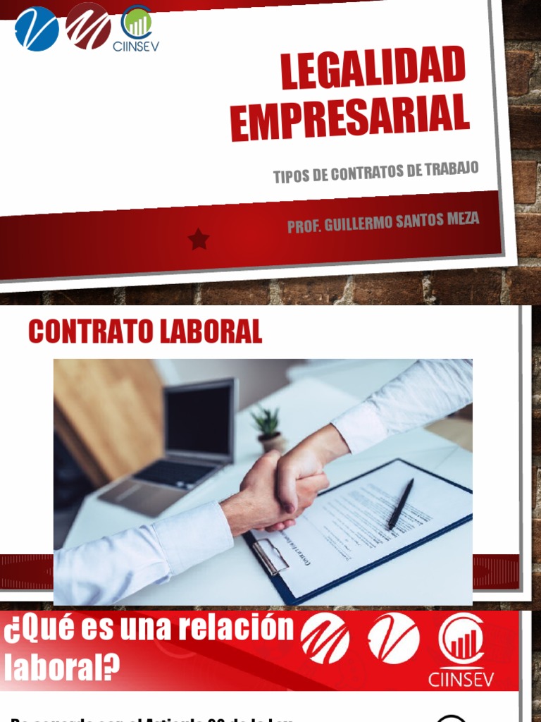 4-Legalidad Empresarial Parcial Ii. - Tipos de Contratos de Trabajo ...