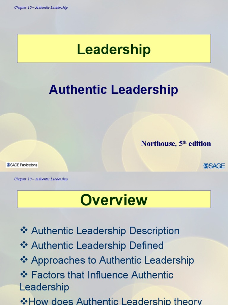 Authentic leadership.ppt | PDF | Leadership | Psychology