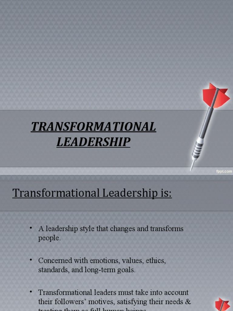 Understanding Transformational Leadership | PDF | Leadership ...