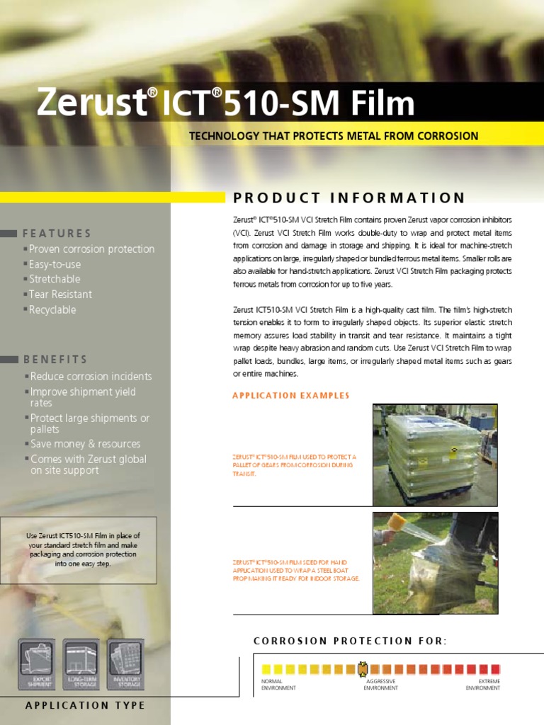 Zerust VCI Stretch Film | PDF | Corrosion | Pallet