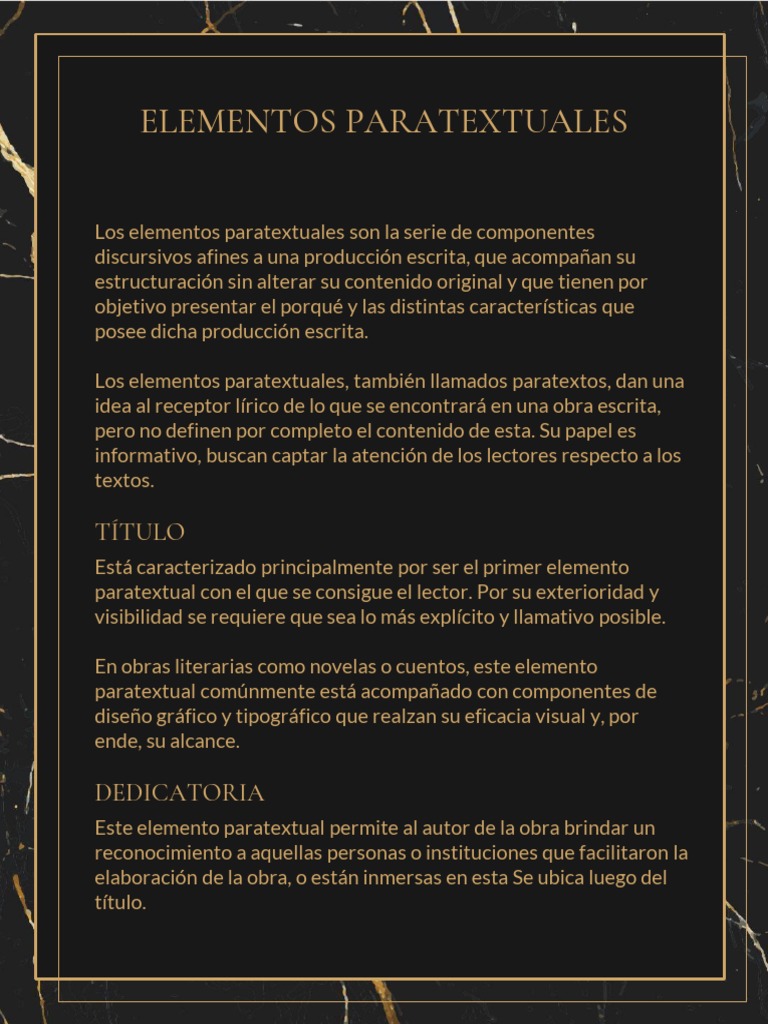 Elementos Paratextuales | PDF