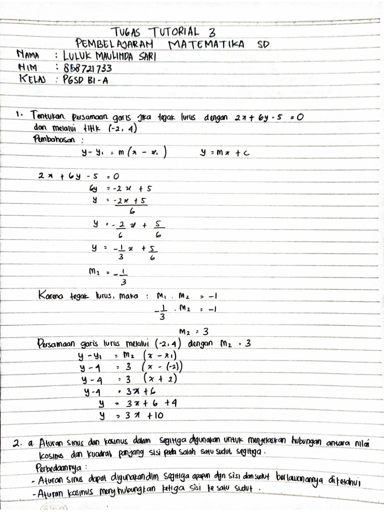 Tugas 3 Pembelajaran Matematika SD | PDF