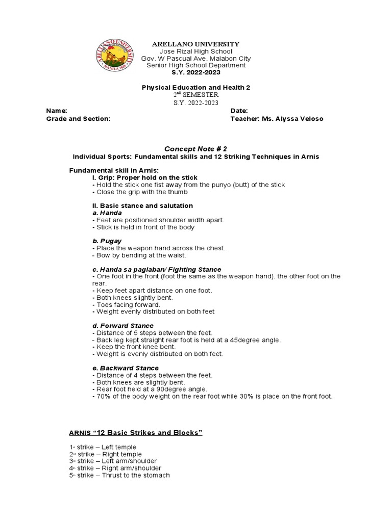 CN 2 Fundamentals 12 Striking Techniques | PDF | Foot