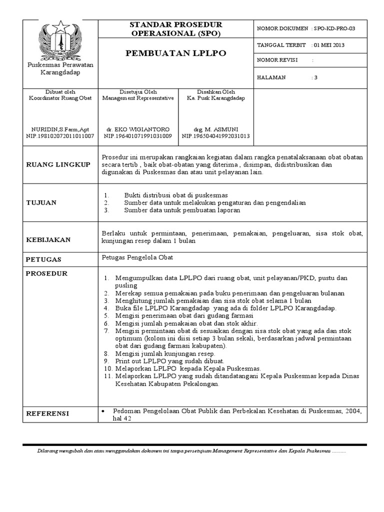 3.Pembuatan LPLPO | PDF