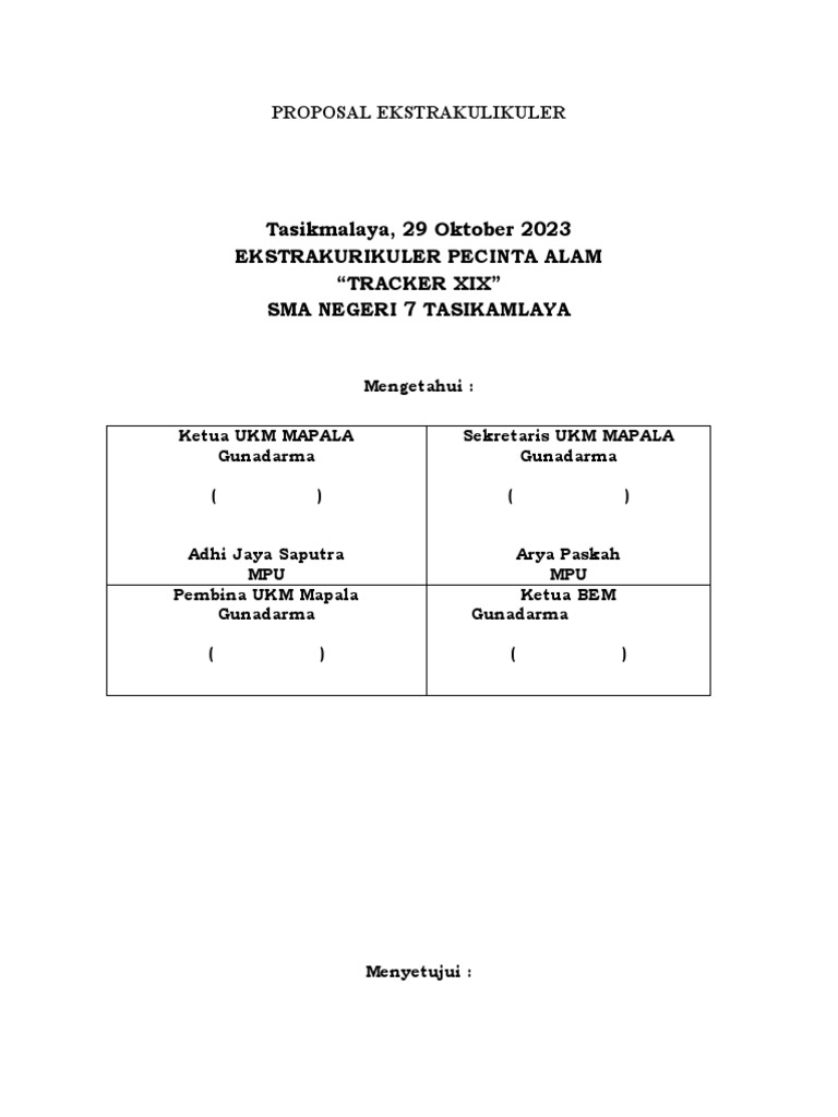 Proposal Papan Panjat Tebing MAPALA Gunadarma | PDF