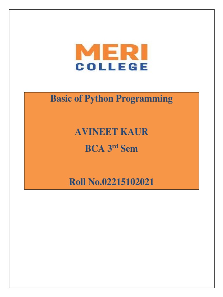 AVINEET Python Practical File | PDF | Exponentiation | Computer Science AVINEET Python Practical File | PDF | Exponentiation | Computer Science