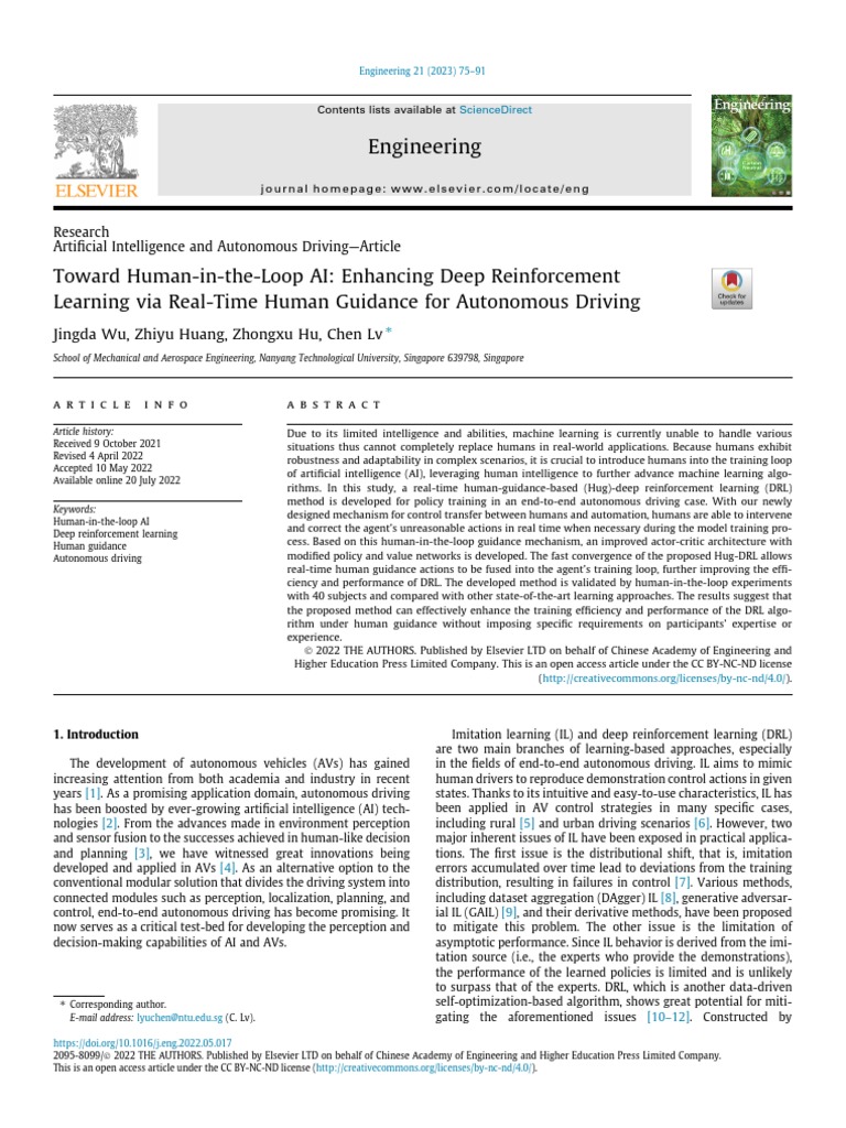 Toward HITL AI Enhancing Deep Reinforcement Learning Via RealTime Human Guidance For Autonomous ...