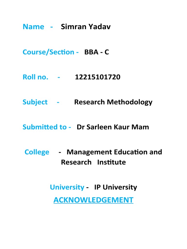Simran Yadav RM | PDF | Hypothesis | Methodology