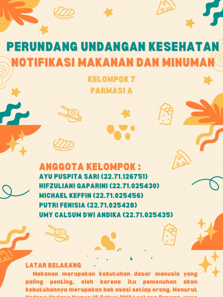 Notifikasi Makanan Dan Minuman | PDF