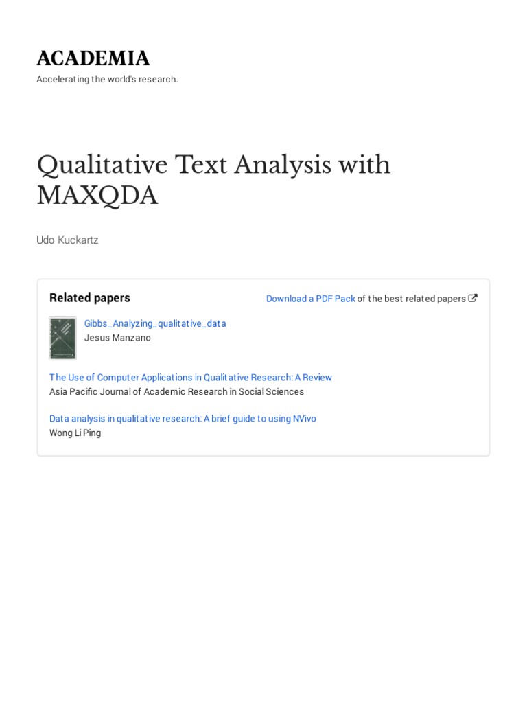 Qualitative - Text - Analysis - With - MAXQDA20160731 24497 p22j92 With ...