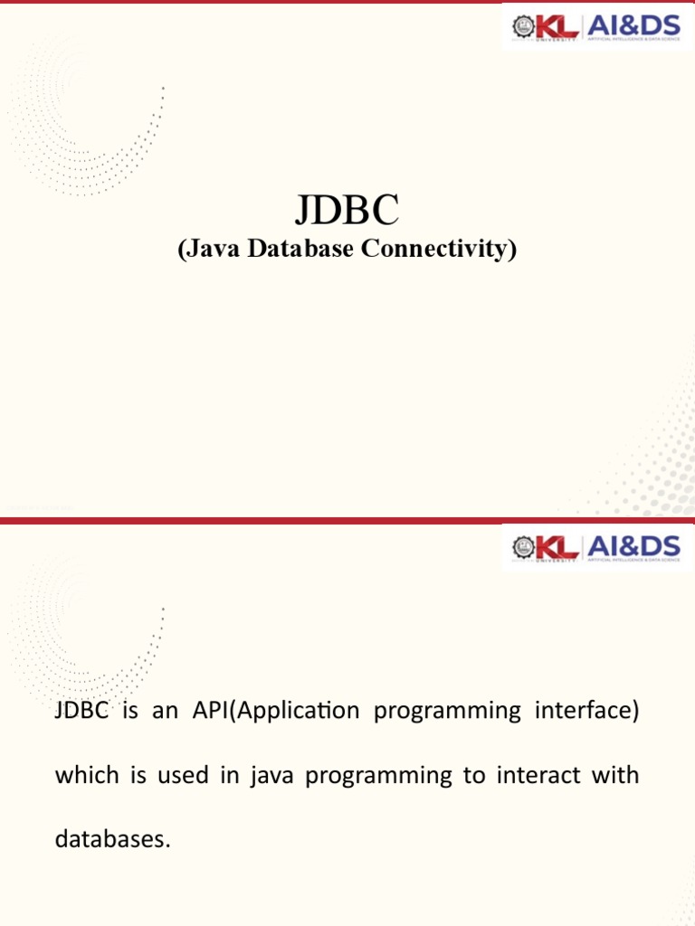 JDBC | PDF | Databases | Data Management Software JDBC | PDF | Databases | Data Management Software