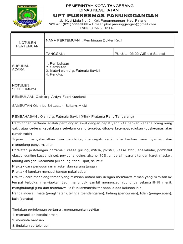 Notulensi Dokcil Maret 2022 | PDF | Kesehatan Holistik | Sains & Matematika