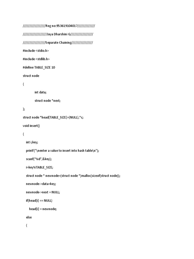 Hash Table Implementation Guide | PDF