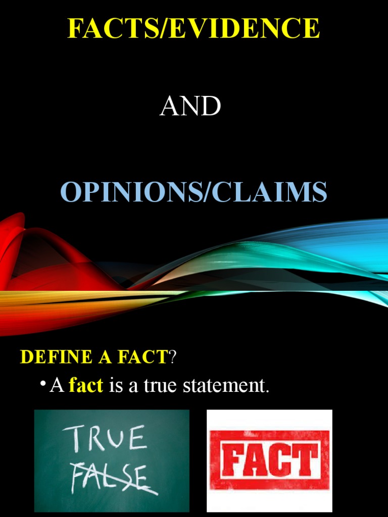 Understanding Facts vs. Opinions | PDF | Self-Improvement | Science ...