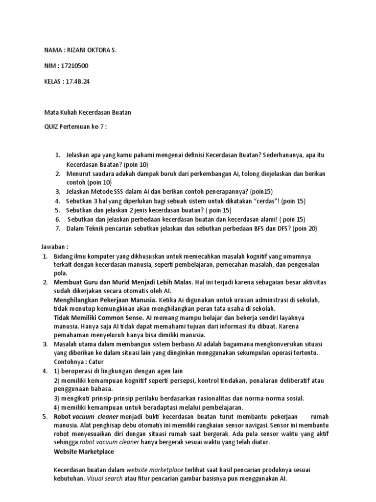 Kecerdasan Buatan: Definisi dan Dampak | PDF | Karier & Perkembangan | Teknologi & Rekayasa