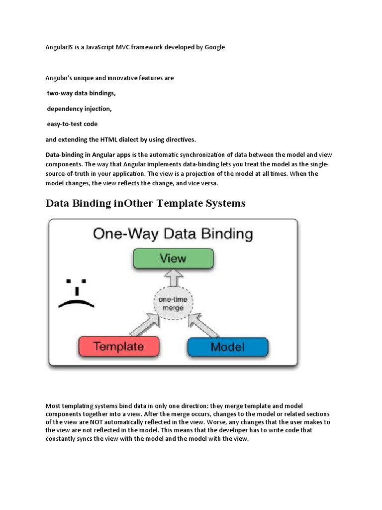 AngularJS is a JavaScript MVC framework developed by Google | PDF | Model–View–Controller ...