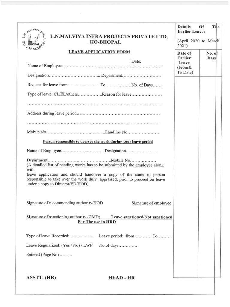 Leave Application PDF | PDF